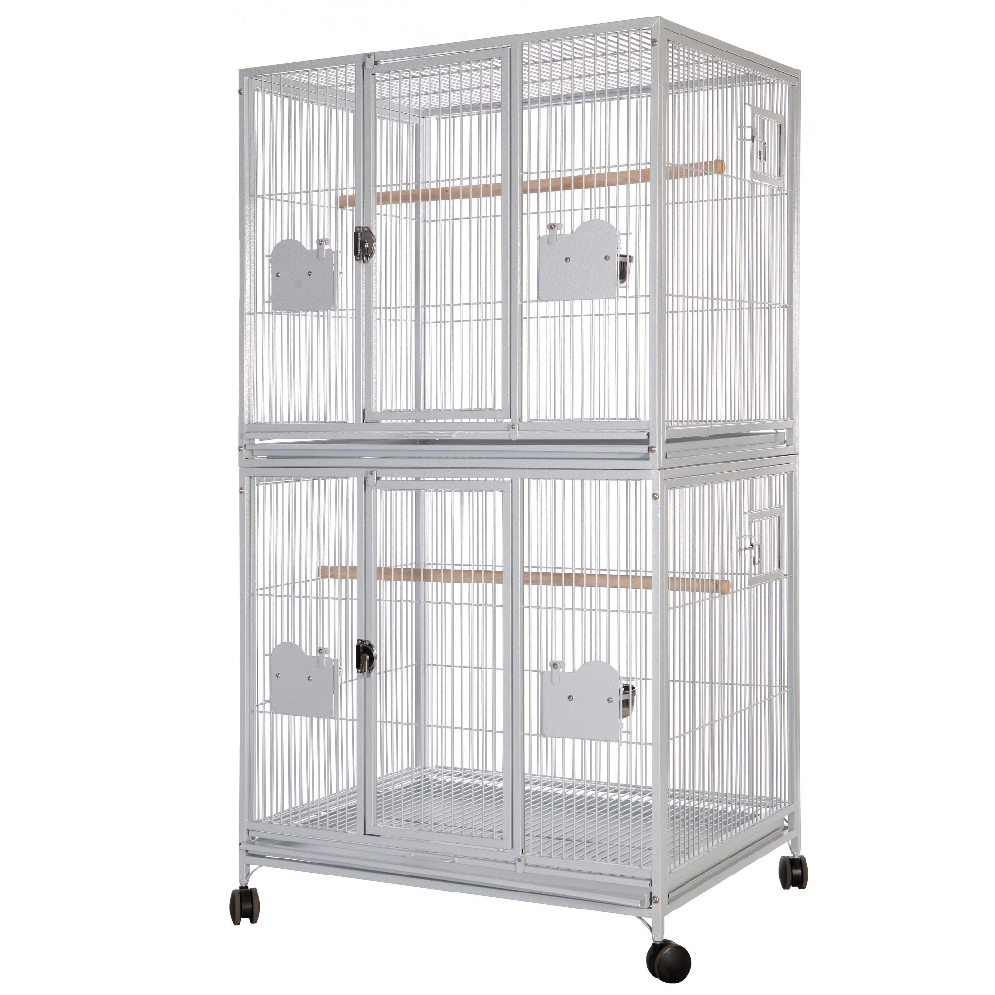 Breeder Bird Cage Double Stack for 2 Large Parrots by AE 4030-2 ...